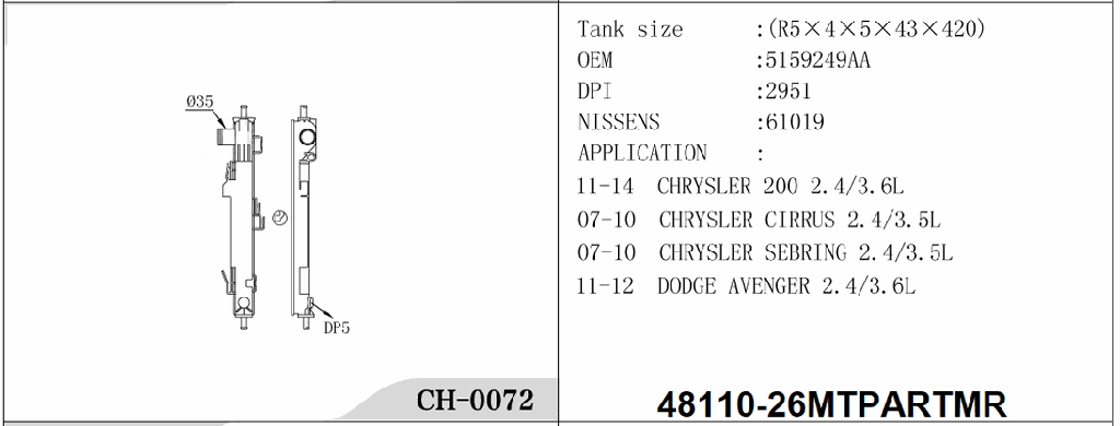 Shop | hanover auto parts radiator and condenser